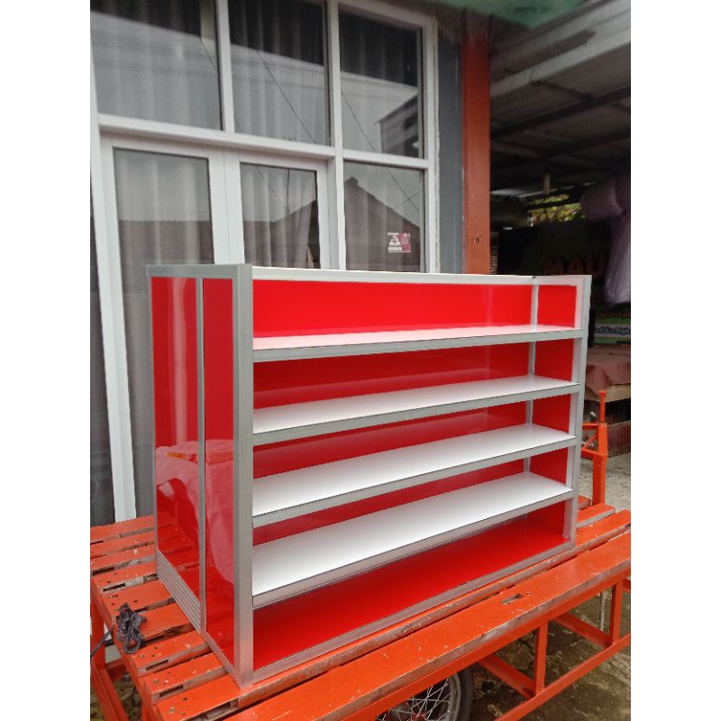 Jual meja kasir custom plus rak snack ukuran T90 L40 Lrak jajan20 P120 ...