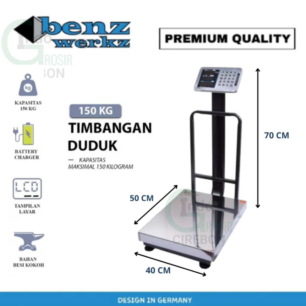 Jual Timbangan Duduk 150 Kg LED Display Timbangan Barang Badan Beras ...