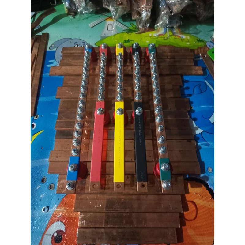 Jual BUSBAR 3×15 RSTN + GROUND PANJANG 30 CM UNTUK MCCB 30A/100A ...