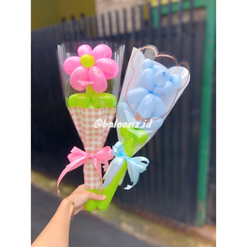 Jual (PO 1 HARI-BACA DESKRIPSI) SINGLE BALLOON WRAPPING/BUKET BALON ...