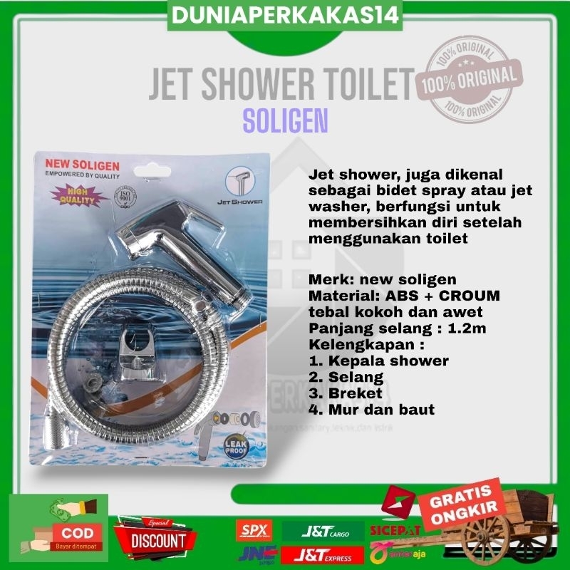 Jual JET SHOWER TOILET CHROME SOLIGEN ORIGINAL | Shopee Indonesia