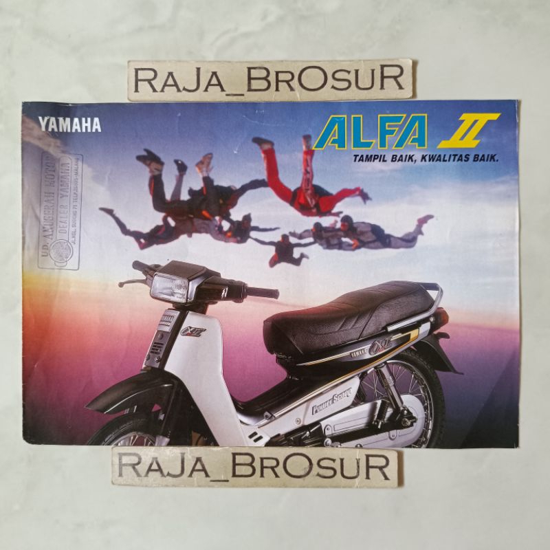 Jual Poster brosur katalog leaflet jadul lawas Yamaha Alfa II/Alfa 2 Black Engine 1991-1992 ...