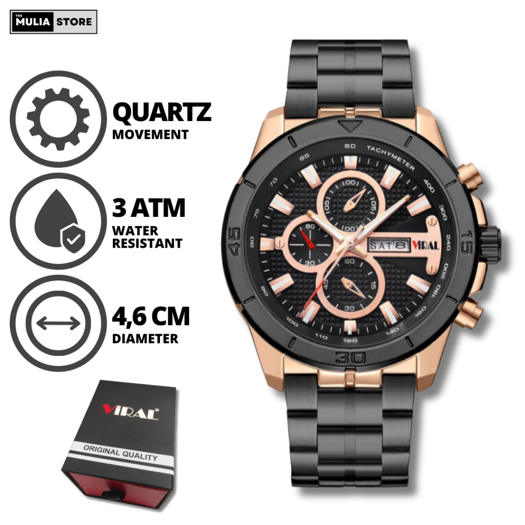 Jual VIRAL Jam Tangan Pria Viral Original 8620 Hari Tanggal Analog ...