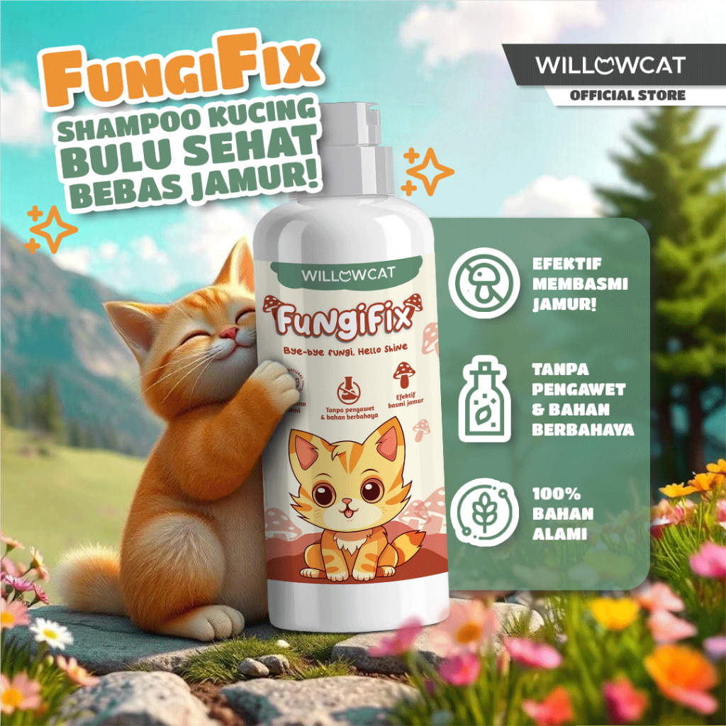 Jual WILLOWCAT - FungiFix Shampoo Kucing Pembasmi Jamur Alami Gatal Peradangan 250ML | Shopee ...