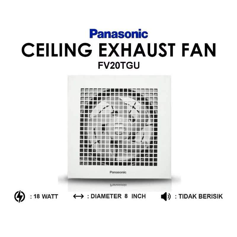 Jual Panasonic FV20TGU Ceiling Exhaust Fan 8 inch Plafon FV-20TGU ...