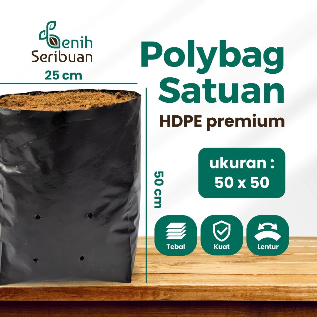 Jual Polybag Tanaman 50x50 Jumbo Tebal Awet Plastik Polibag Besar 50 x ...