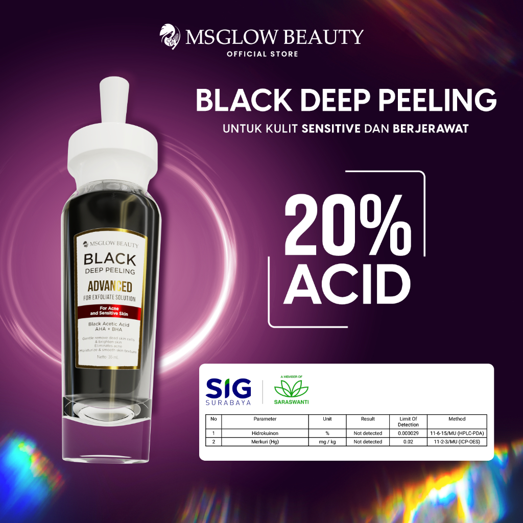Jual MS GLOW - BLACK DEEP PEELING - 35 ML | Shopee Indonesia