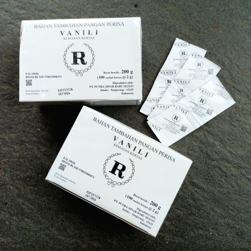 Jual Vanili Bubuk Vanilli R 100 Sachet ( Box ) [ Original ] | Shopee ...