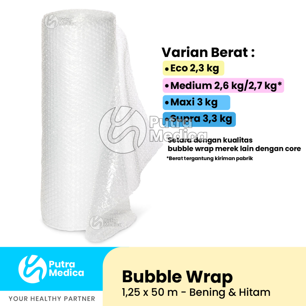 Jual Bubble Wrap 1 Roll [1,25 x 50m] Tanpa Core Tengah / Plastik ...
