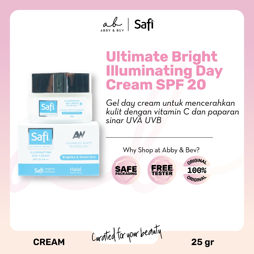 Jual AB - Safi Ultimate Bright Illuminating Day Cream SPF 20 PA++ [25gr]/ Day Cream untuk ...