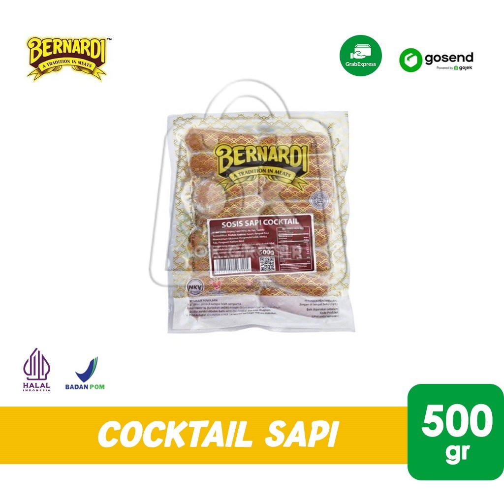 Jual Bernardi Sosis Sapi Cocktail Beef 500gr (KHUSUS INSTANT) | Shopee ...