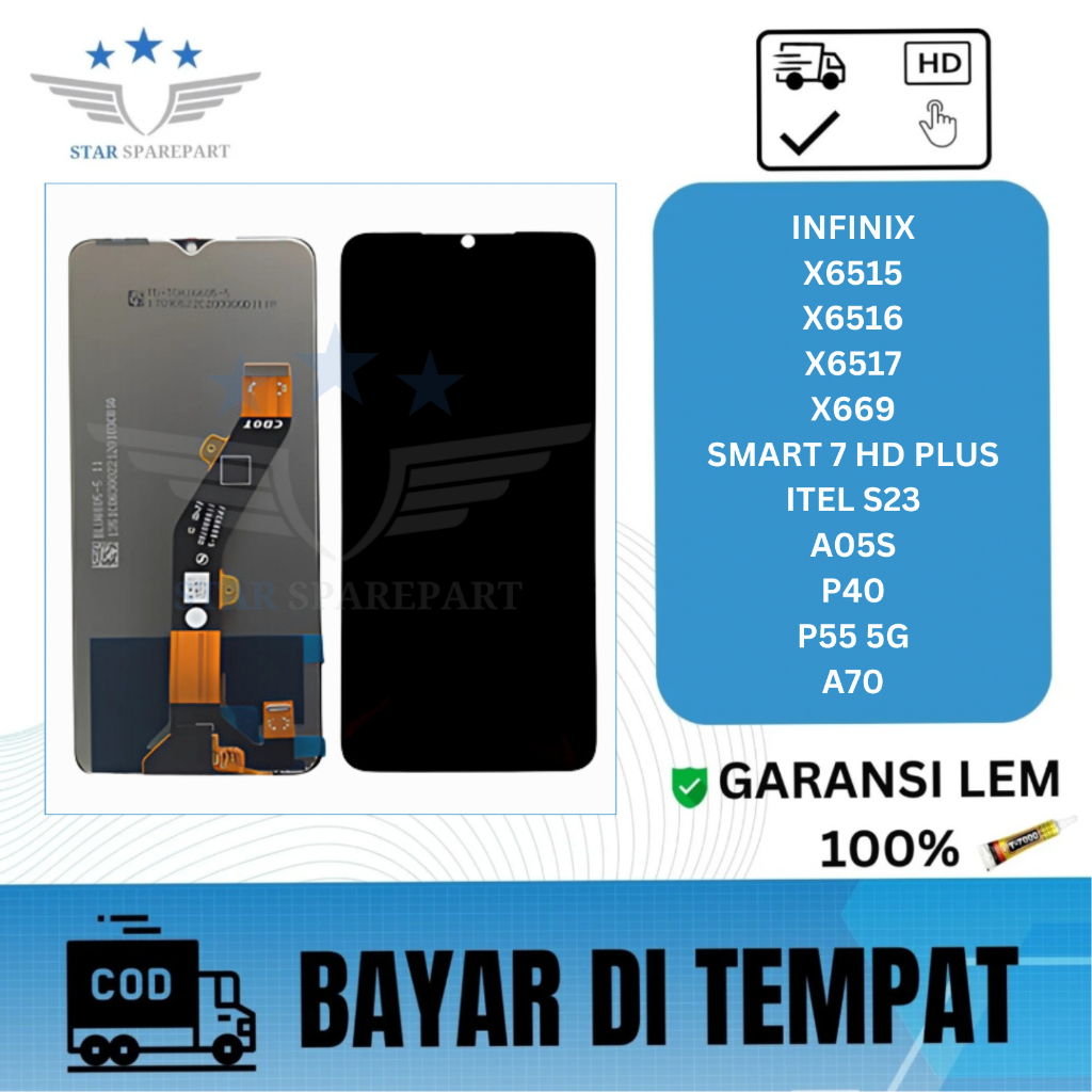 Jual LCD TOUCHSCREEN INFINIX X6515 / X6516 / X6517 / X669 / B / C / D / ITEL A60S - A662LM / A70 ...