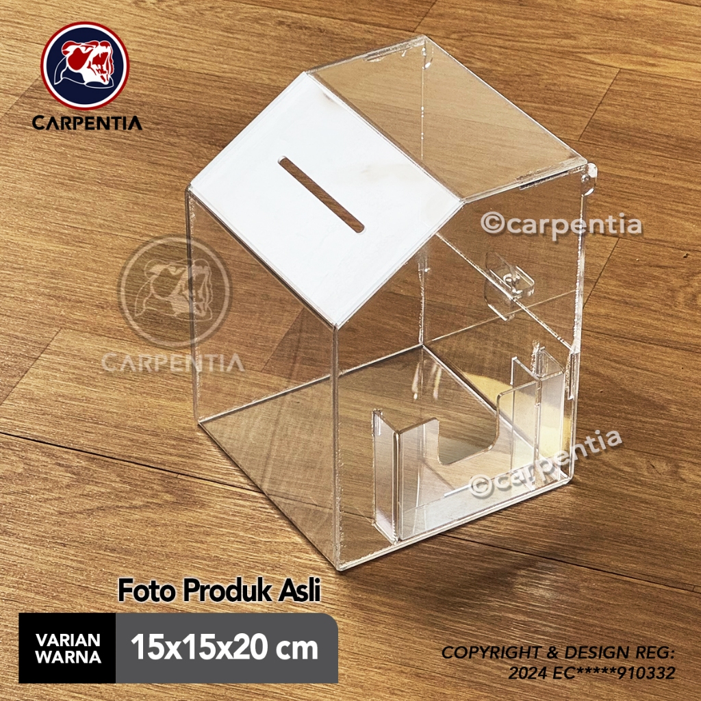 Jual Carpentia Kotak Saran Akrilik dengan Kantong - Kotak Amal / Tips ...