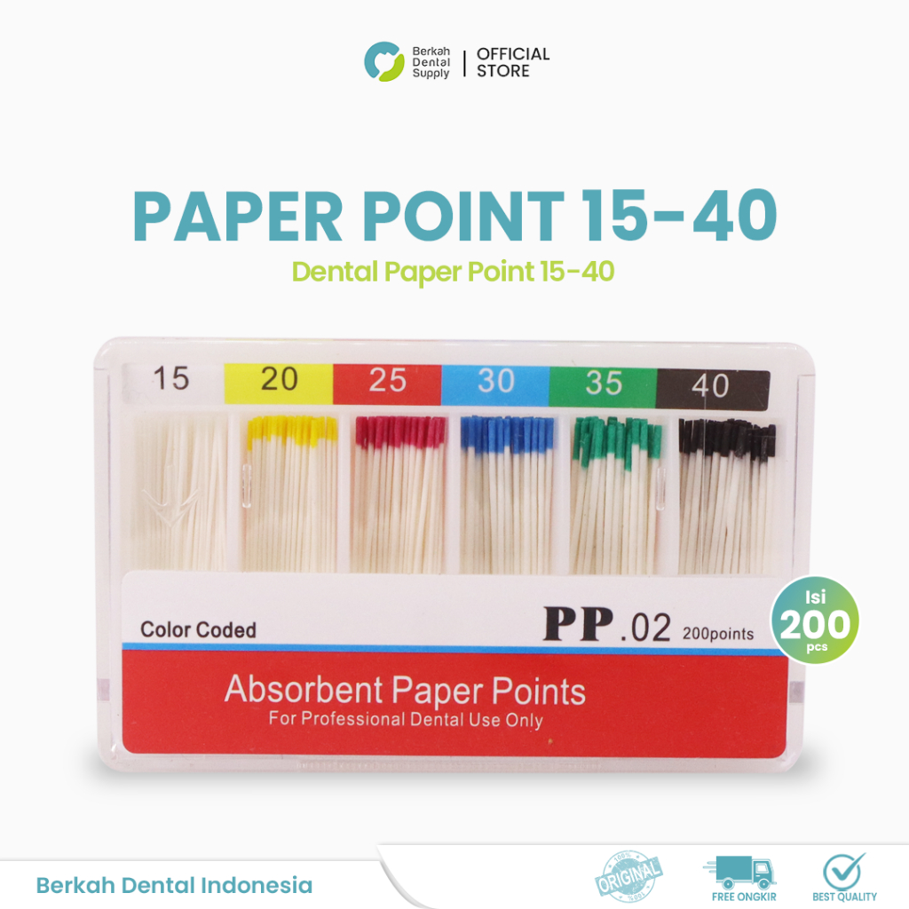 Jual Dental Paper Point / Paper Poin Kertas Endo 15-40 dan 45-80 ...