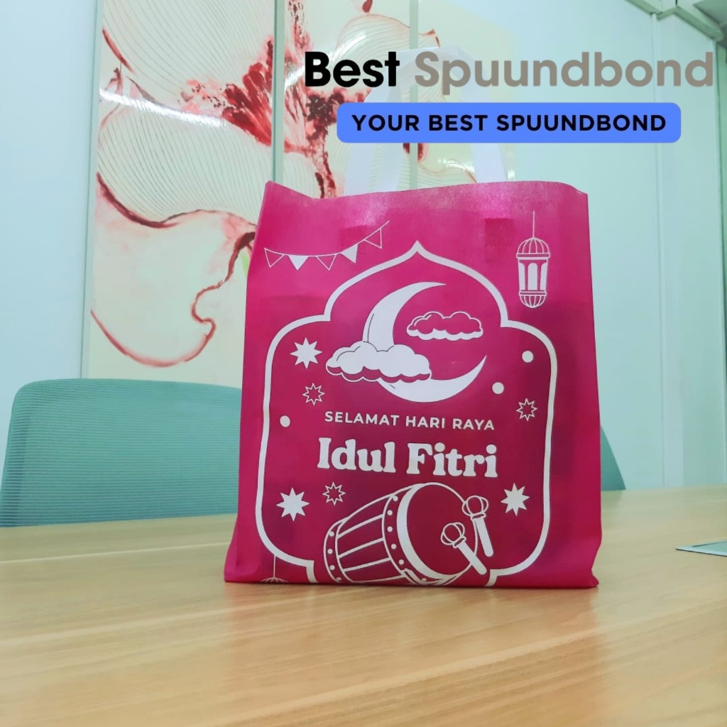 Jual TAS spunbond LEBARAN HLS IDUL FITRI 75gsm dan 65GSM ,goodie bag ,tas idul fitri,tas ...