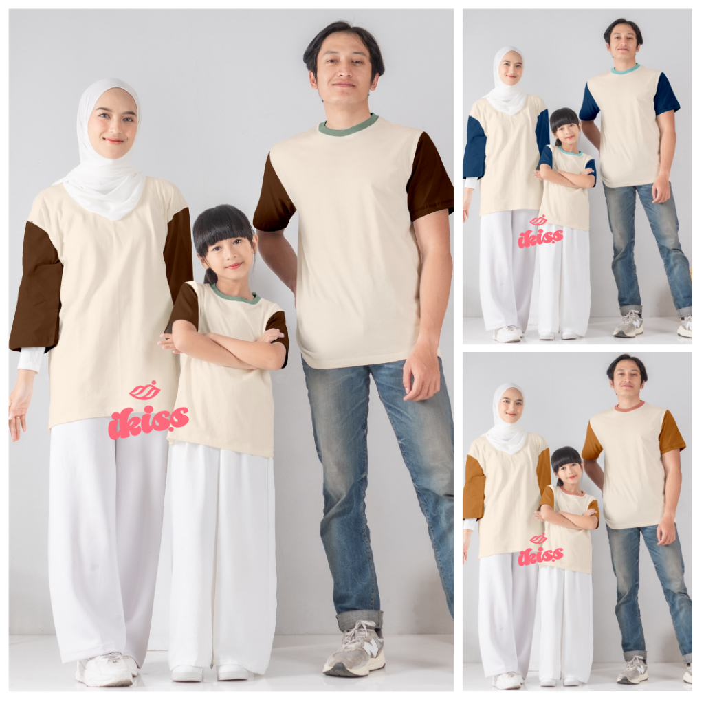 Jual Kaos Couple Keluarga Family set Earth Tone Pakaian keluarga Senada ...