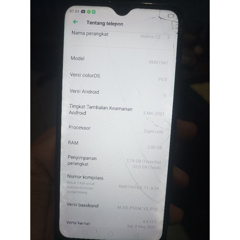 Jual Mesin Realmi c2 ram 2/32 original normal no pola tested | Shopee ...