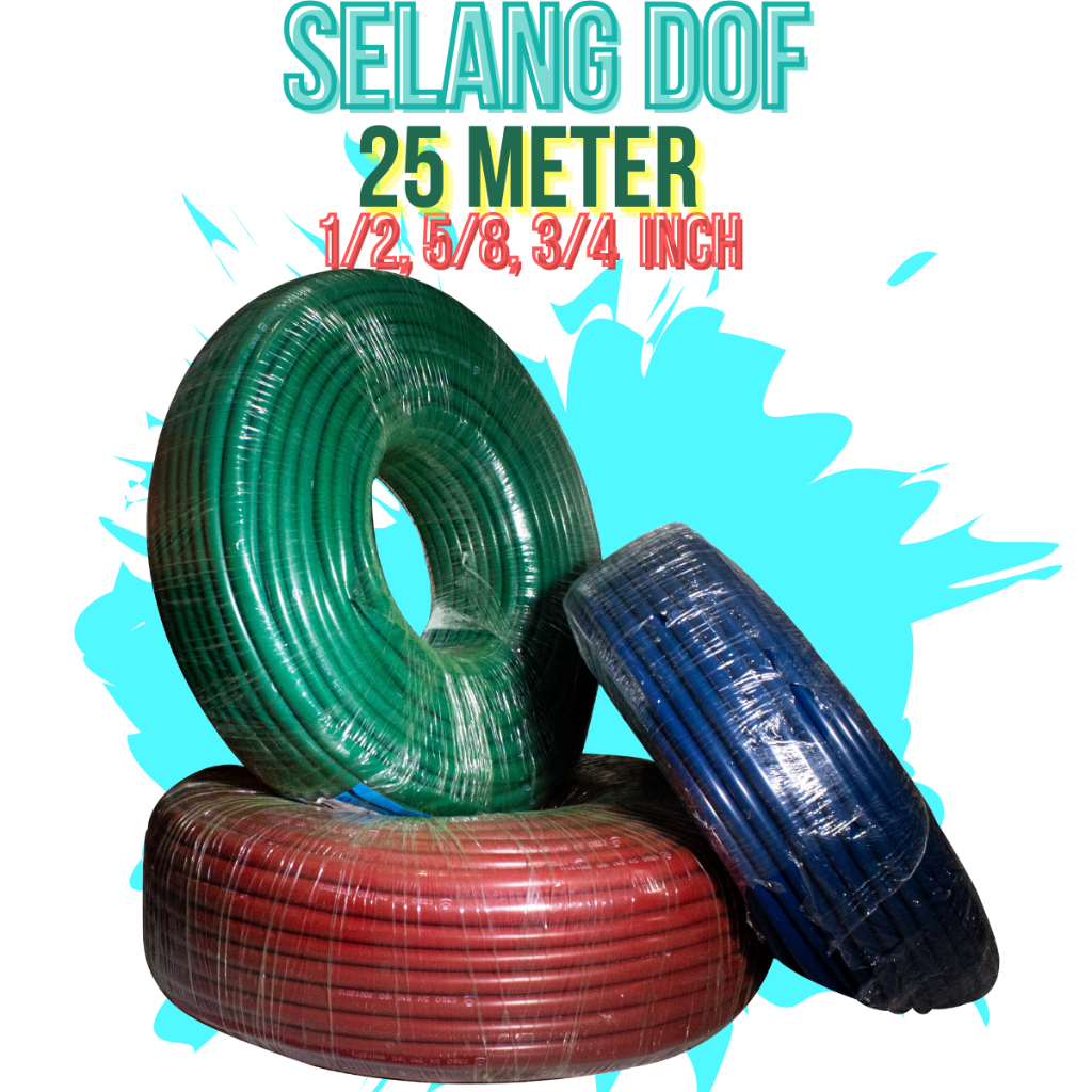 Jual Selang Air Dof 25 Meter 1/2 5/8 3/4 Inch | Selang Air Dop Elastis | Selang Taman Cuci Motor ...