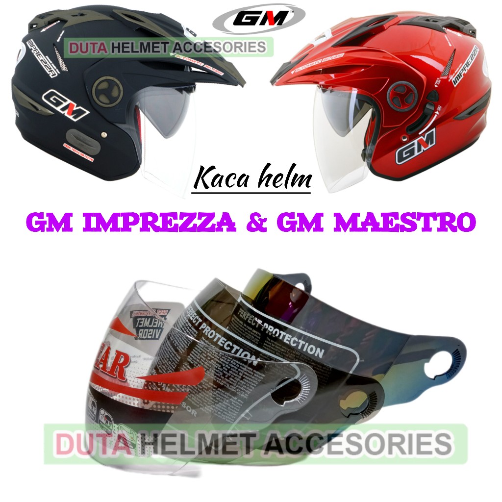 Jual Kaca helm GM IMPREZZA visor helmet gm MAESTRO impreza bening hitam pelangi | Shopee Indonesia