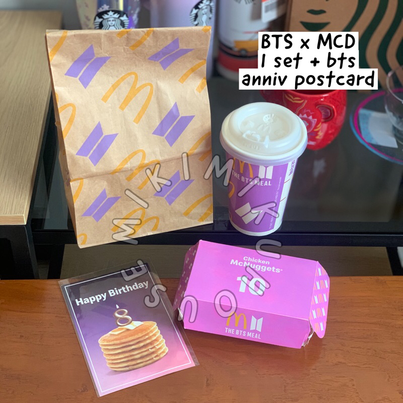 Jual READY STOCK KOREA MCD BTS MEAL REUSABLE CUP PAPER BAG PACKAGING ...
