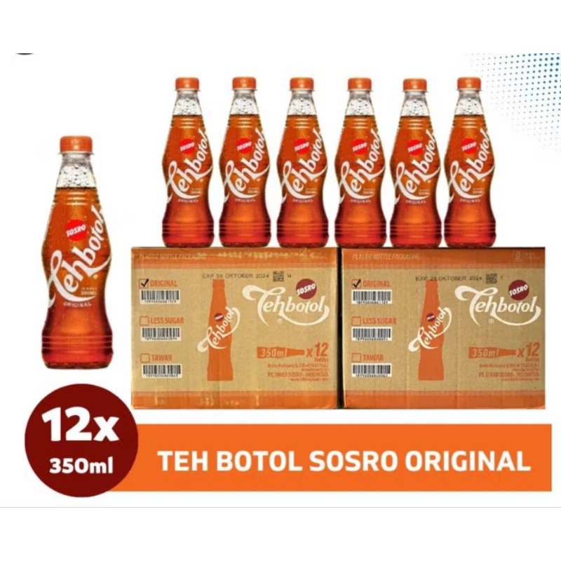 Jual teh botol 1 dus isi 12 botol 350ml | Shopee Indonesia