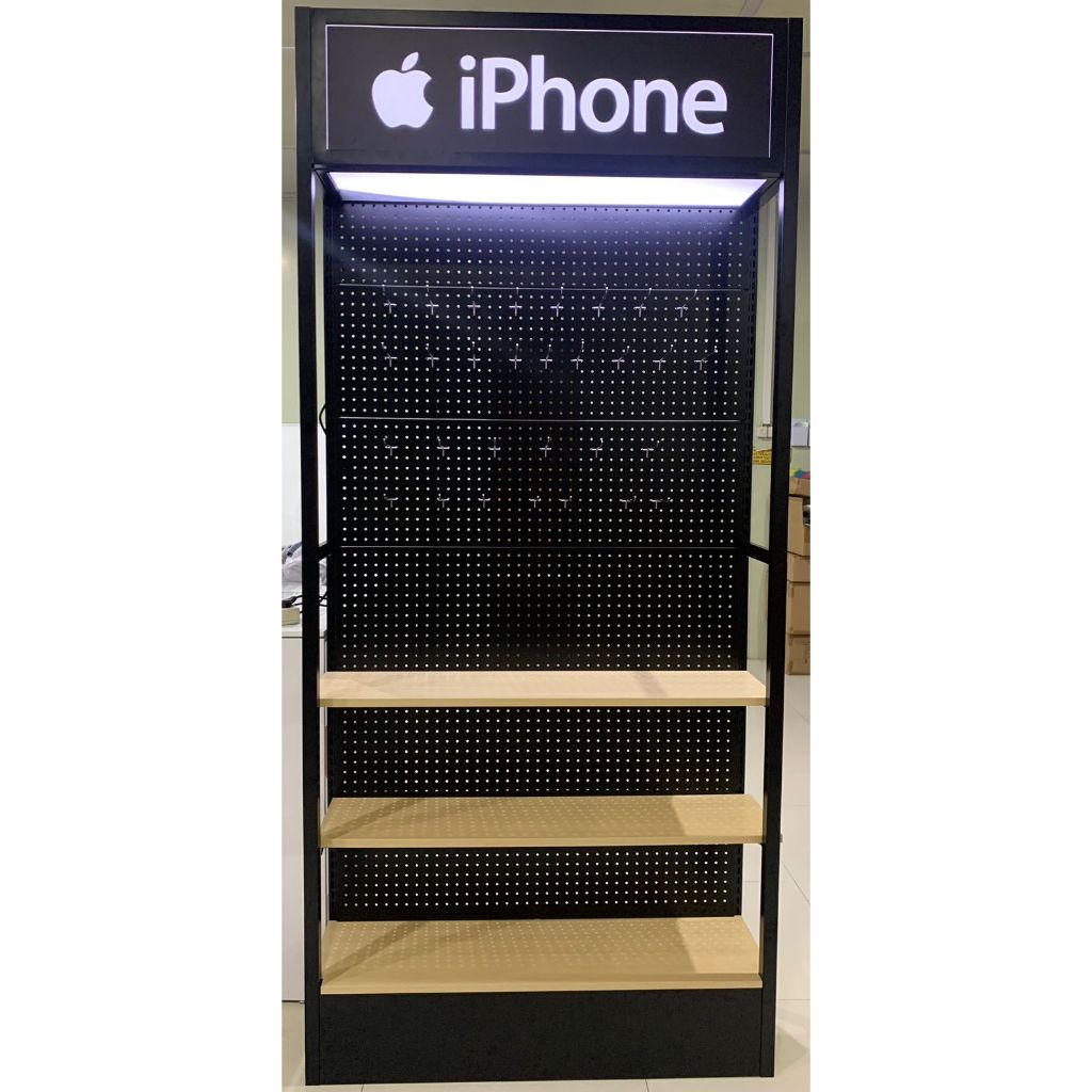 Jual RAK DISPLAY AKSESORIS LAMPU LED / RAK GANTUNG 2 PAPAN DAN 18 HOOK ...