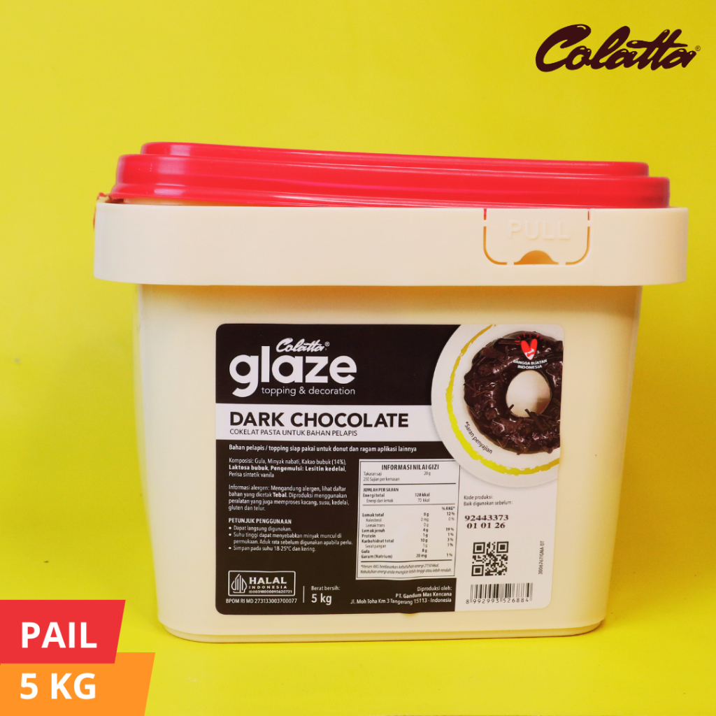 Jual Colatta Glaze PAIL (5kg) All Variant / 5kg Topping Donat Glaze ...