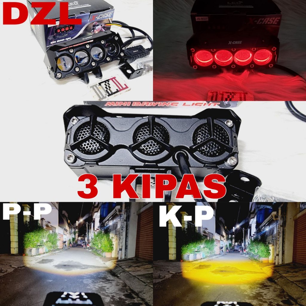 Jual Lampu tembak sorot led g4m xcase premium kipas 4 mata 60 watt 12 ...