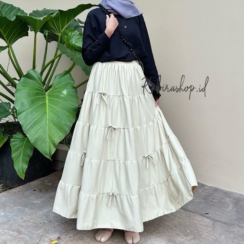Jual Yura Ruffle Skirt - Rok Coquette Layer - Rok Korea Rempel Pita ...