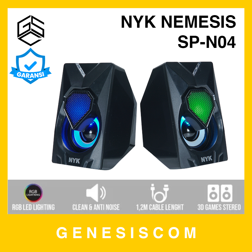 Jual Speaker NYK Nemesis SP-N04 RGB 2.0 USB + Audio Jack AUX 3.5mm Dual ...