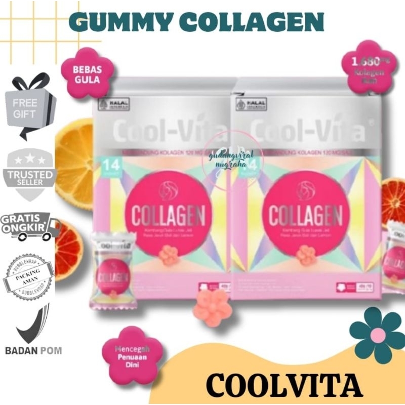 Jual ☘️GVN☘️ COOLVITA COLLAGEN GUMMY RASA JERUK BALI DAN LEMON | GUMMY ...