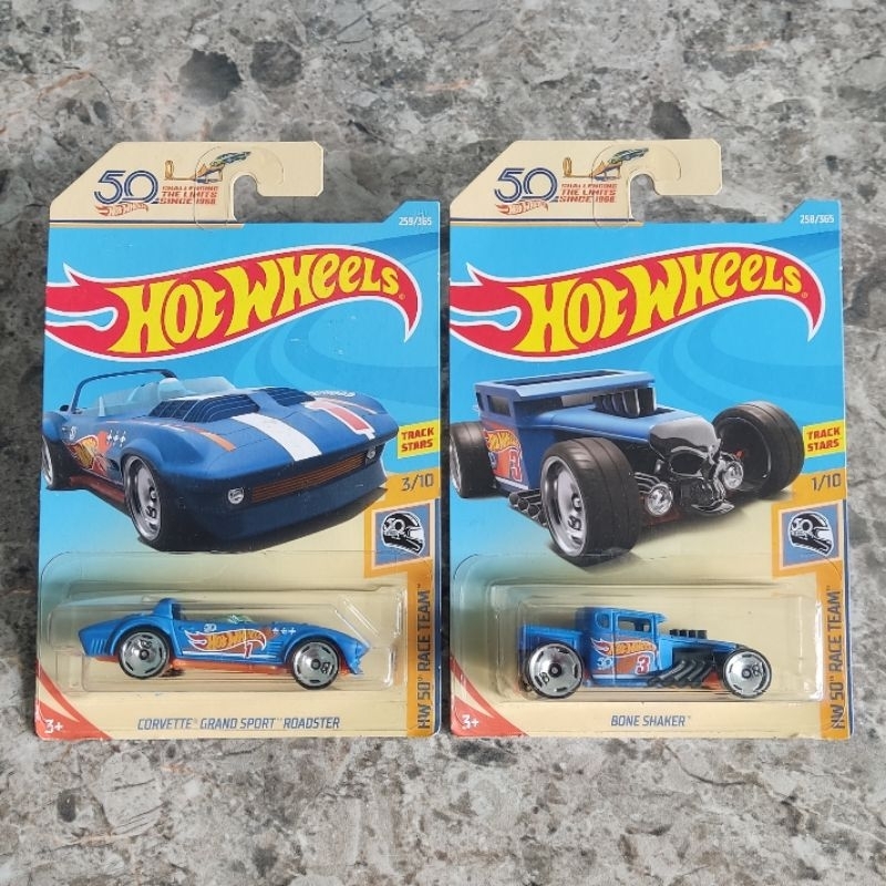 Jual Hot Wheels 50th Challenging The Limits Bone Shaker & Corvette ...