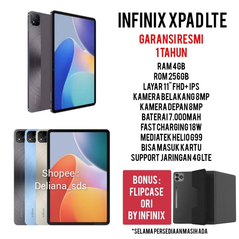 Jual Infinix Xpad 4/256 4G LTE Garansi Resmi 1 Tahun Infinix Xpad LTE 4 ...