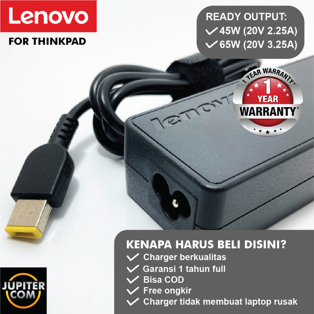 Jual Charger Laptop Len Thinkpad USB Plug X Y Z B E G S T Series X270 ...