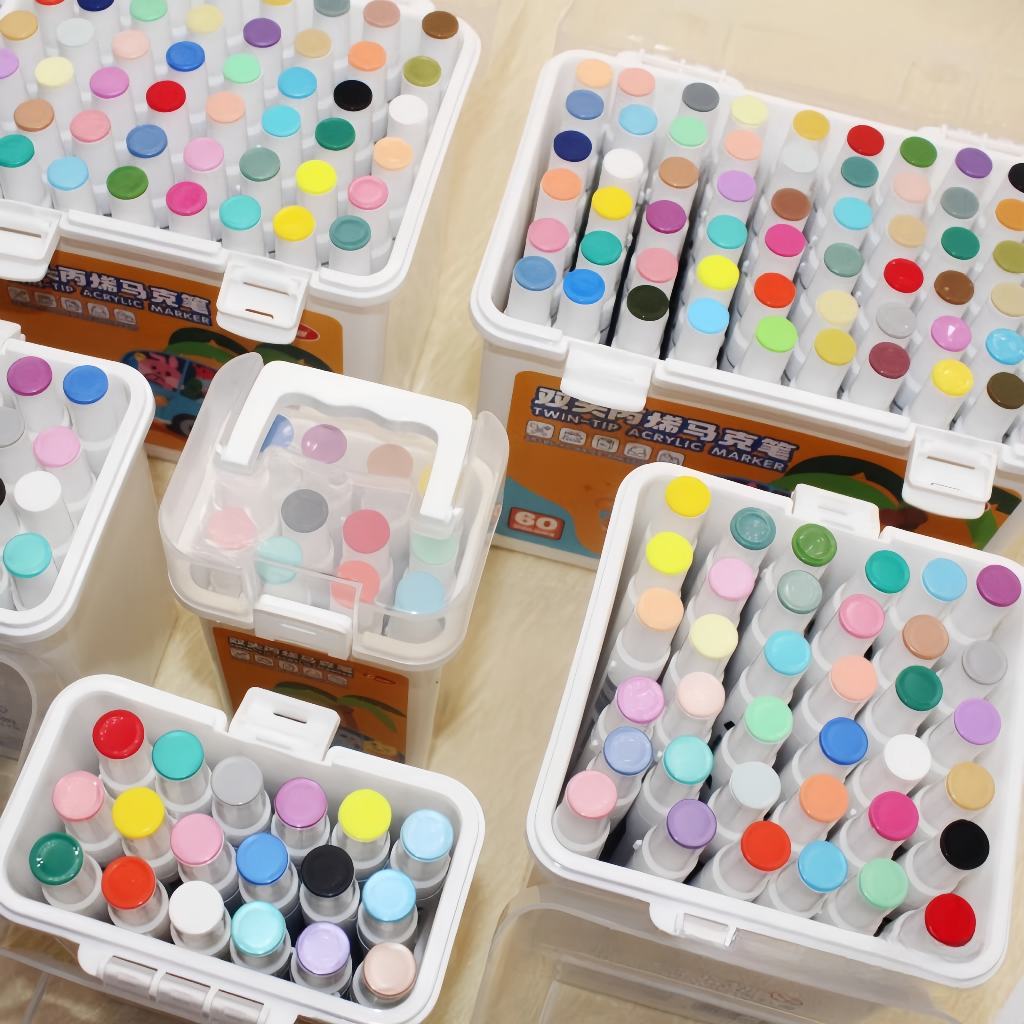 Jual Spidol Akrilik Marker set Water color Drawing Pen 12/18/24/36/48 ...