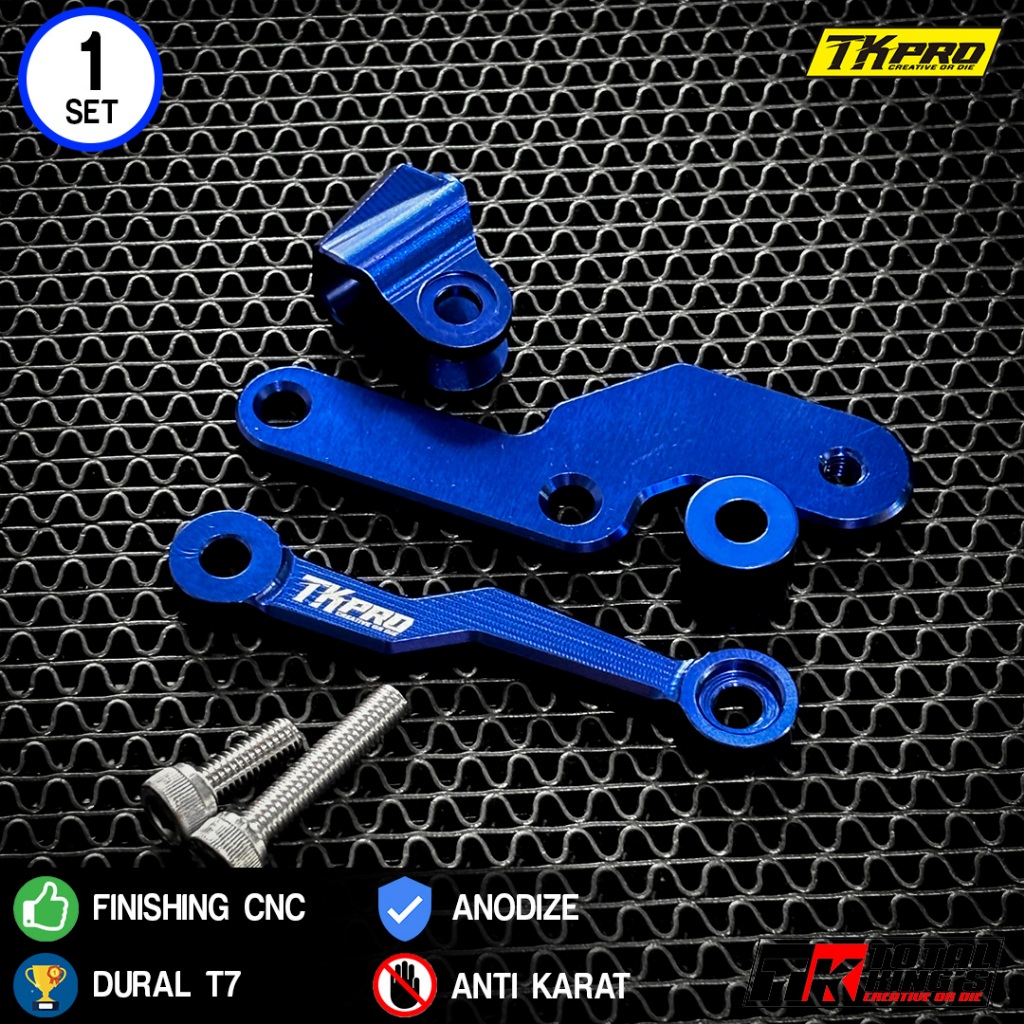 Jual BREKET SELANG REM CNC DURALIUM PREMIUM RX KING RXKING RXS YT [BIRU ...