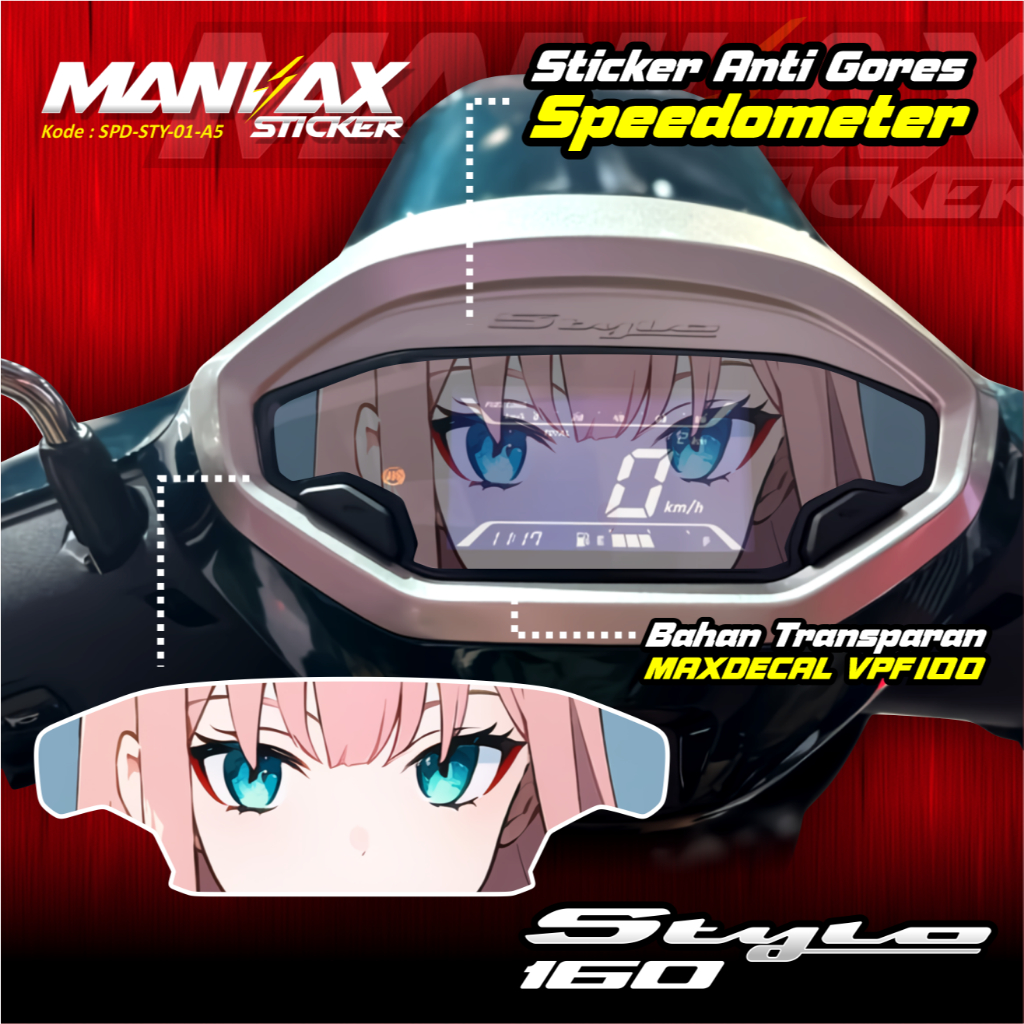 Jual STICKER SPEEDOMETER ANIME HONDA STYLO MOTIF ZERO TWO /SPD | Shopee ...
