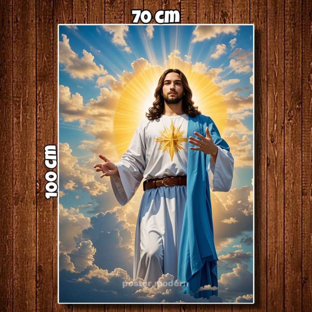 Jual Lukisan Poster Cetak jesus kristus new produk big jumbo / yesus ...