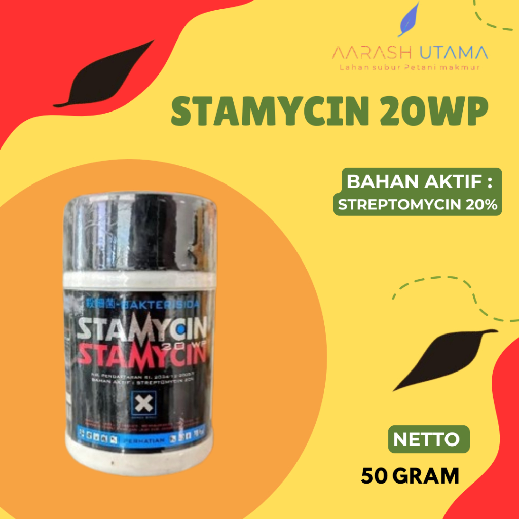 Jual Stamycin Bakterisida 20WP Layu Bakteri Busuk Akar & Xanthomonas ...