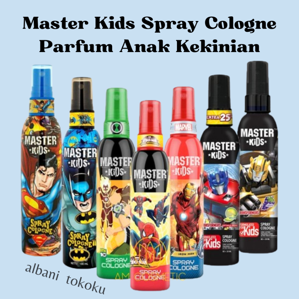 Jual Master Kids Spray Cologne 100 ml - Superman - Batman - Ben 10 ...