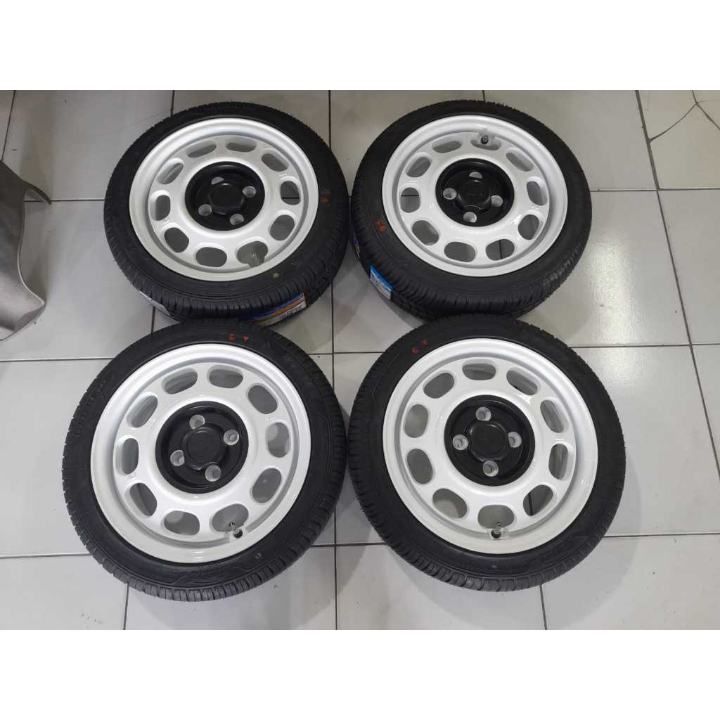 Jual Jual Velg Mobil Wuling Air Ev Model Kaleng HSR KLG Plush Ban 155/55 Ring 14 White | Shopee ...