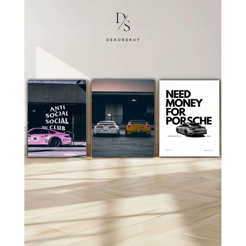Jual Poster Dinding Tema Mobil Aesthetic Keren - Pajangan Dinding Mobil ...