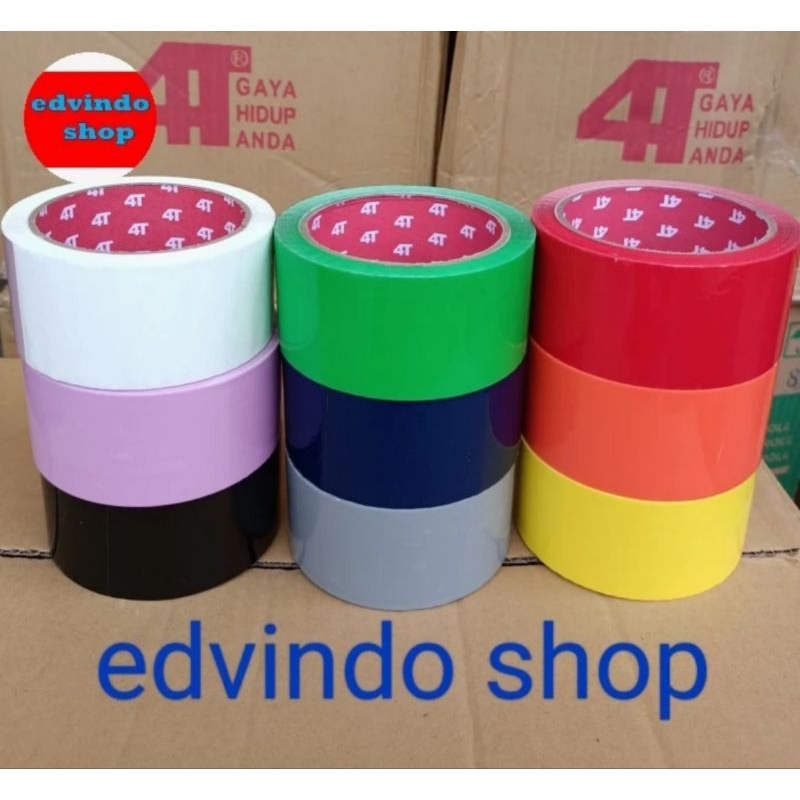 Jual Lakban Warna Warni 2 inch 4T, 48mm x 50m, Opp Tape Warna Warni | Shopee Indonesia