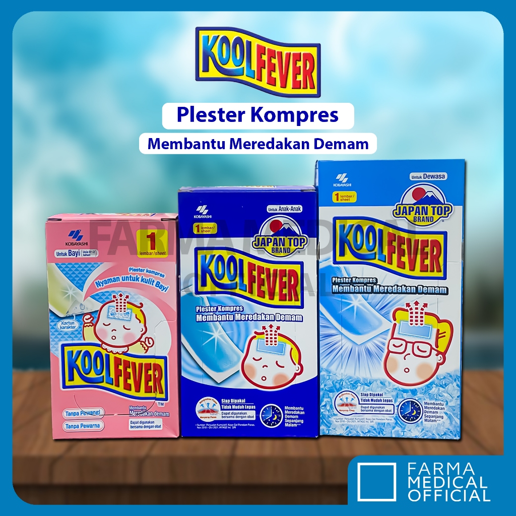 Jual Koolfever (1 Box) Dewasa Anak dan Bayi - Plester Kompres Penurun ...
