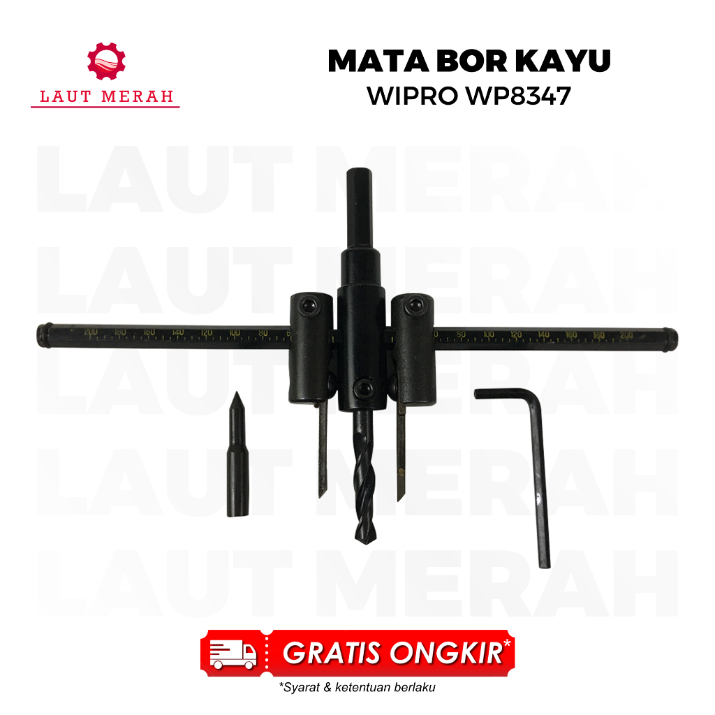 Jual WIPRO Mata Bor Kayu Jangka / Adjustable Circle Hole saw Cutter ...