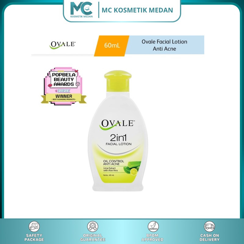 Jual OVALE 2IN1 FACIAL LOTION 60ml/100ml/200ml | Shopee Indonesia