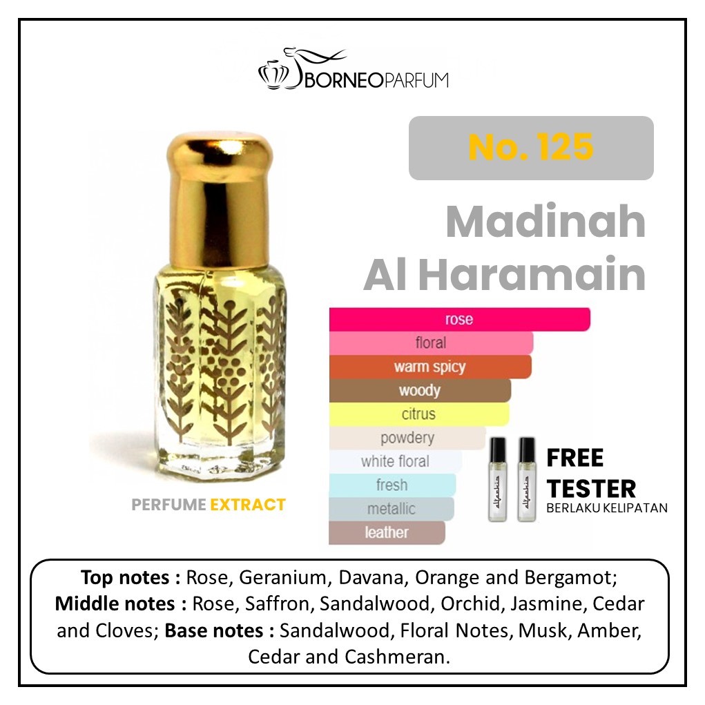 Jual BORNEO PARFUM No. 125 Madinah Al Haramain - Parfum Sholat Non ...