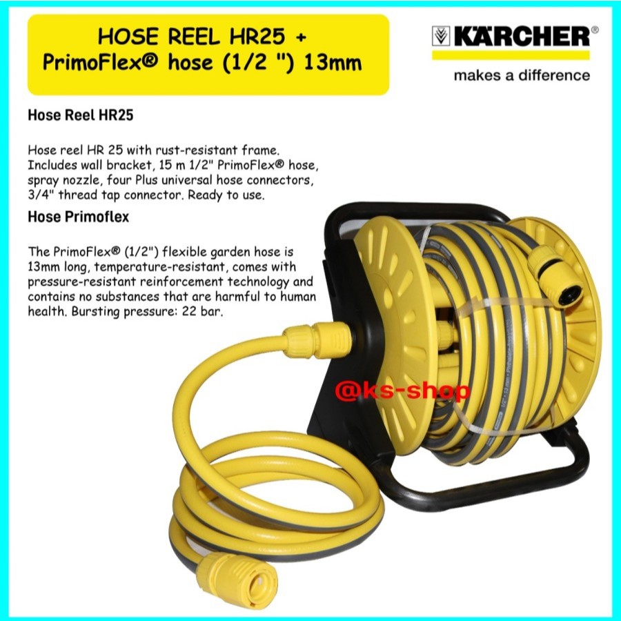 Jual Karcher HR25 Hose Reel Selang Air | Karcher HR 25 + Selang Air 1/2 ...