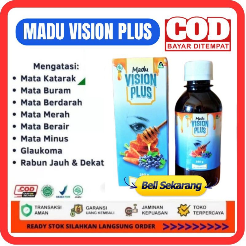 Jual 𝗠𝗔𝗗𝗨 𝗩𝗜𝗦𝗜𝗢𝗡 𝗣𝗟𝗨𝗦 280 GR - MADU SUPER VISION Obat Mata Minus Madu ...