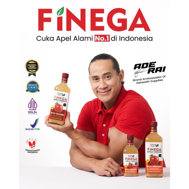 Jual FINEGA Cuka Apel 250ml ( botol kaca ) | Shopee Indonesia